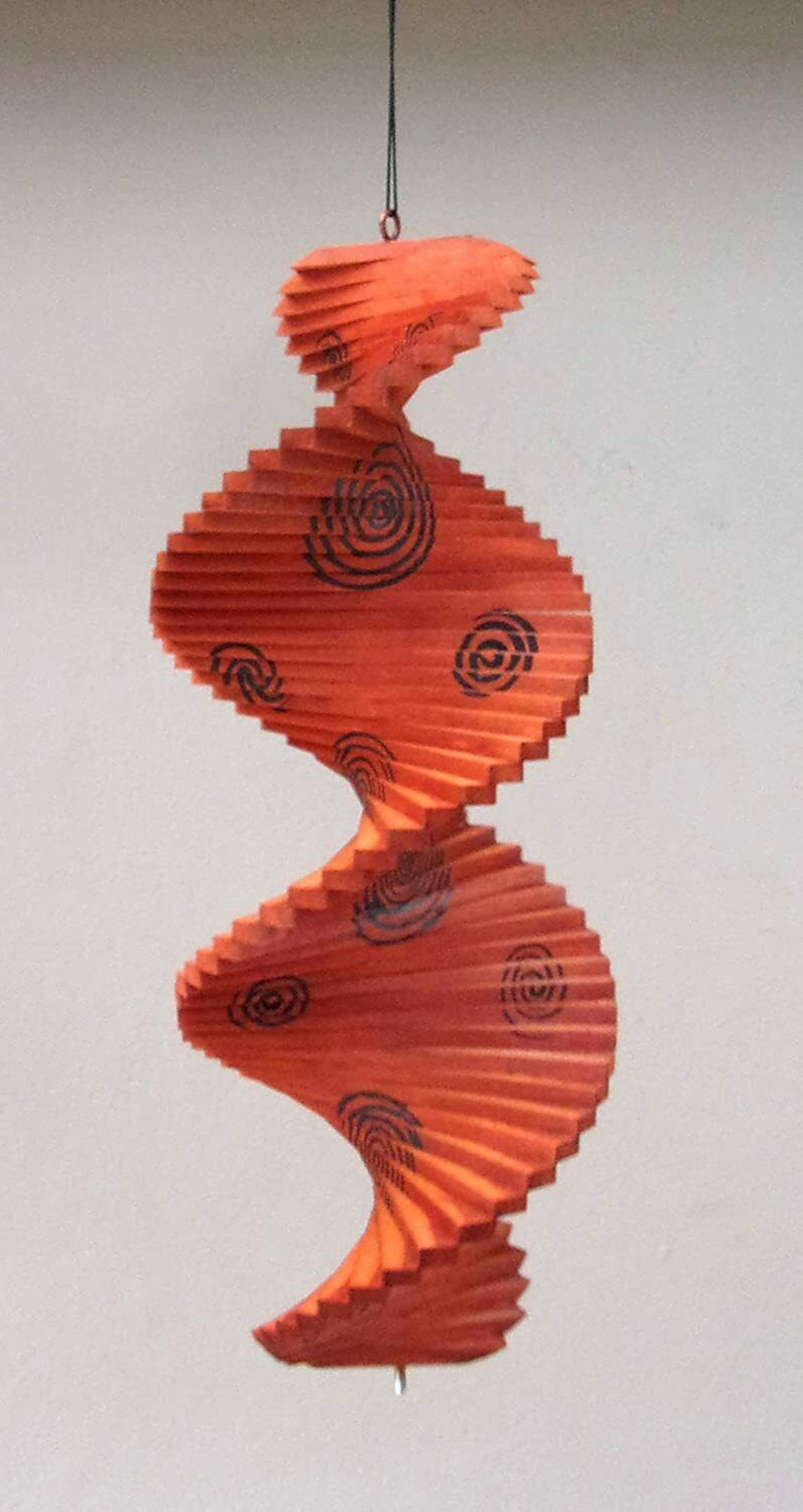 Unusual Wind Twister Large Orange Black Spiral Wind Spinner - Etsy UK