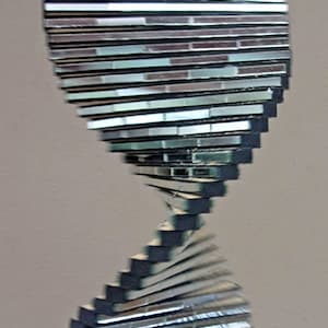 Unusual Hand Made Giant Mirror Segment Wind Twister Spiral Wind Spinner ...