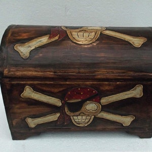 Unusual Rustic Pirate Trunk Hand Made Ethnic Pirate Chest Solid Wood ...