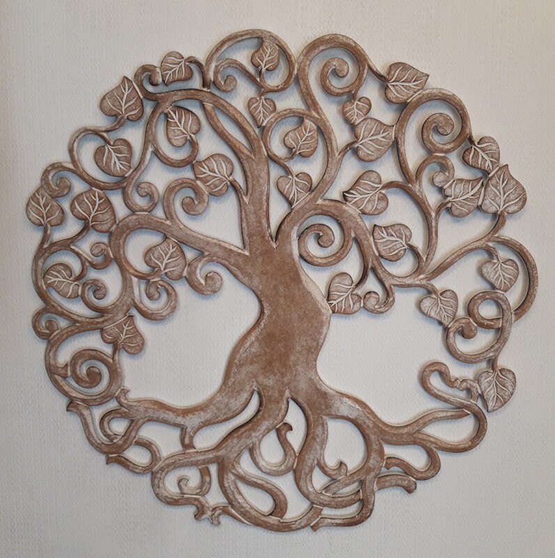 Unusual Giant Shabby Chic Tree of Life Wall Art Unusual Wash | Etsy UK