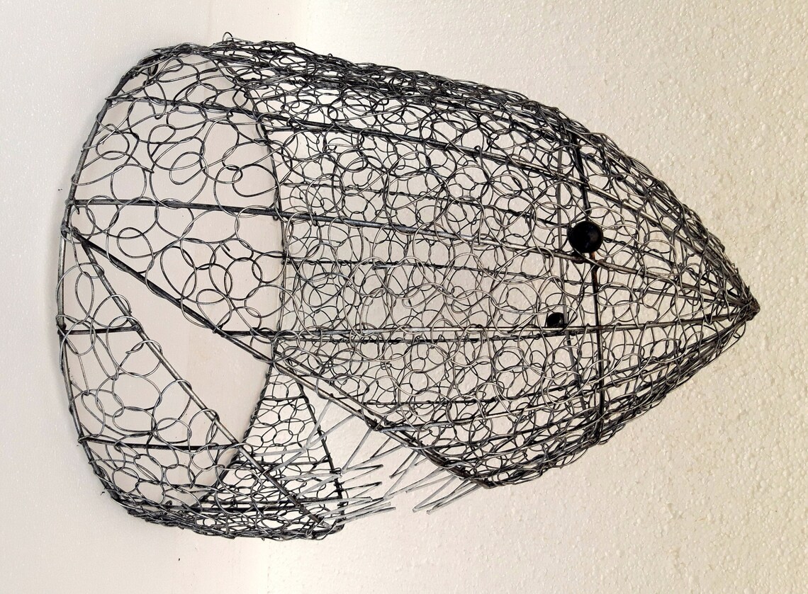 Unusual Giant Twisted Wire Wall Shark Head Metal 3D SHARK Wall - Etsy UK