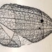 Unusual Giant Twisted Wire Wall Shark Head Metal 3D SHARK Wall Art 45cm ...