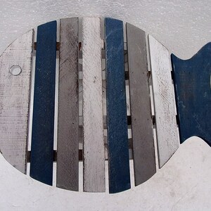 Unusual Folding Rustic Fish Table Blue Grey White Shabby Chic Table ...
