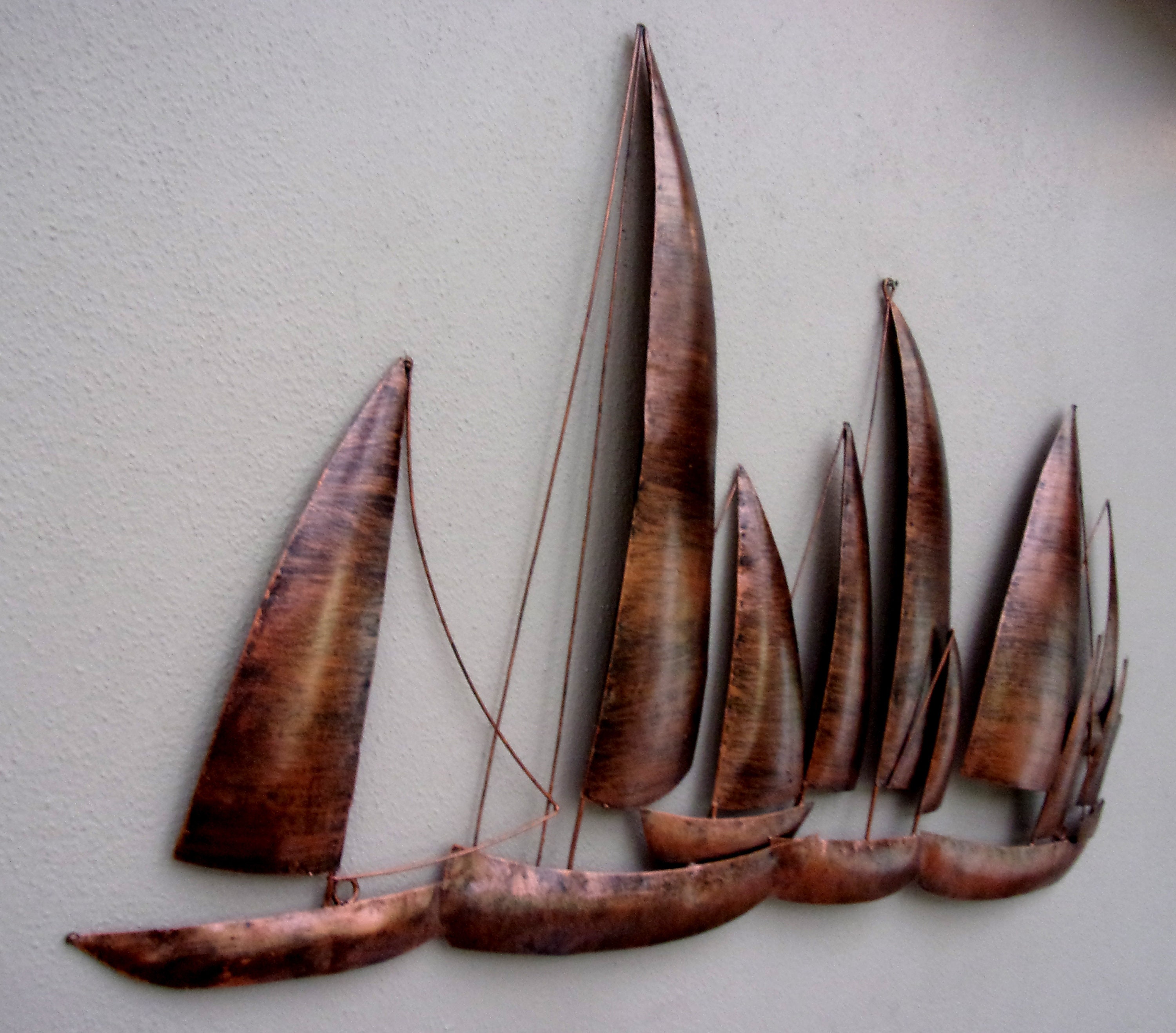 Hand Made Copper Ships Metal Wall Art Unusual Copper Sailing | Etsy