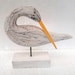 Unusual Wooden Egret Painted White Wading Bird Shabby Chic Seaside ...