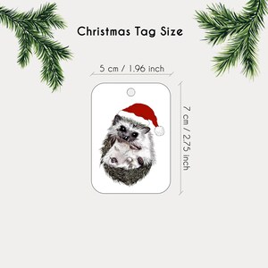 Set of 8 Christmas Gift Tags, Woodland Animal Labels Pack, Xmas Present ...