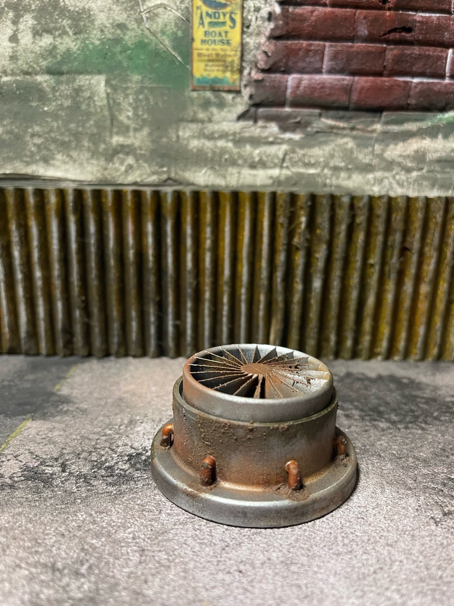 Rooftop Fan Exhaust Diorama Dollhouse Prop. 1/12 Scale Rooftop ...