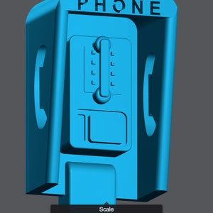 1:12 Scale Detailed Replica Miniature Free Standing Phone Booth Painted ...