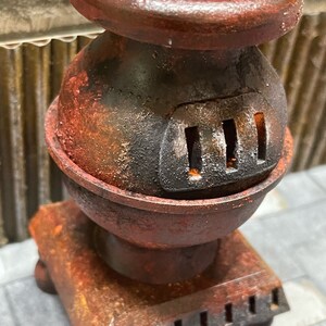 1:12 Scale Light up Potbelly Light up Rusted Miniature Resin Printed ...