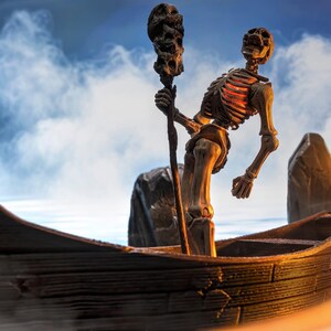 1:12 Scale Fantasy Wooden Medieval Style Mythical Boat With Accessories ...