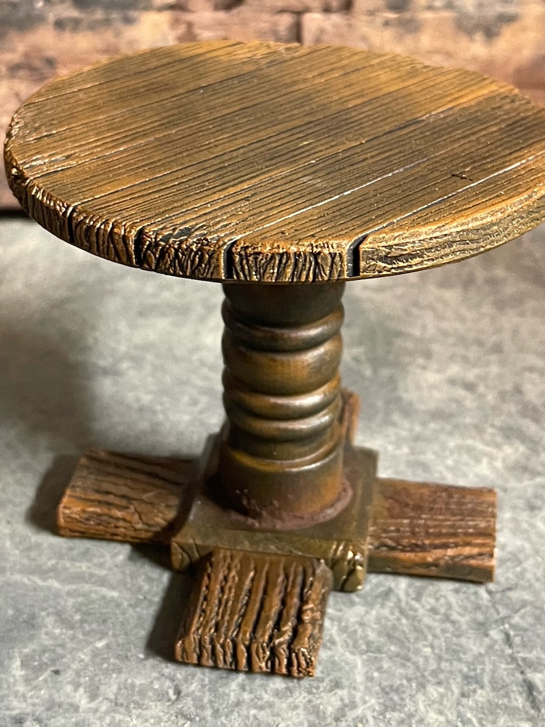 Replica Miniature Tavern Style Medieval Wooden Pub Table. Diorama ...