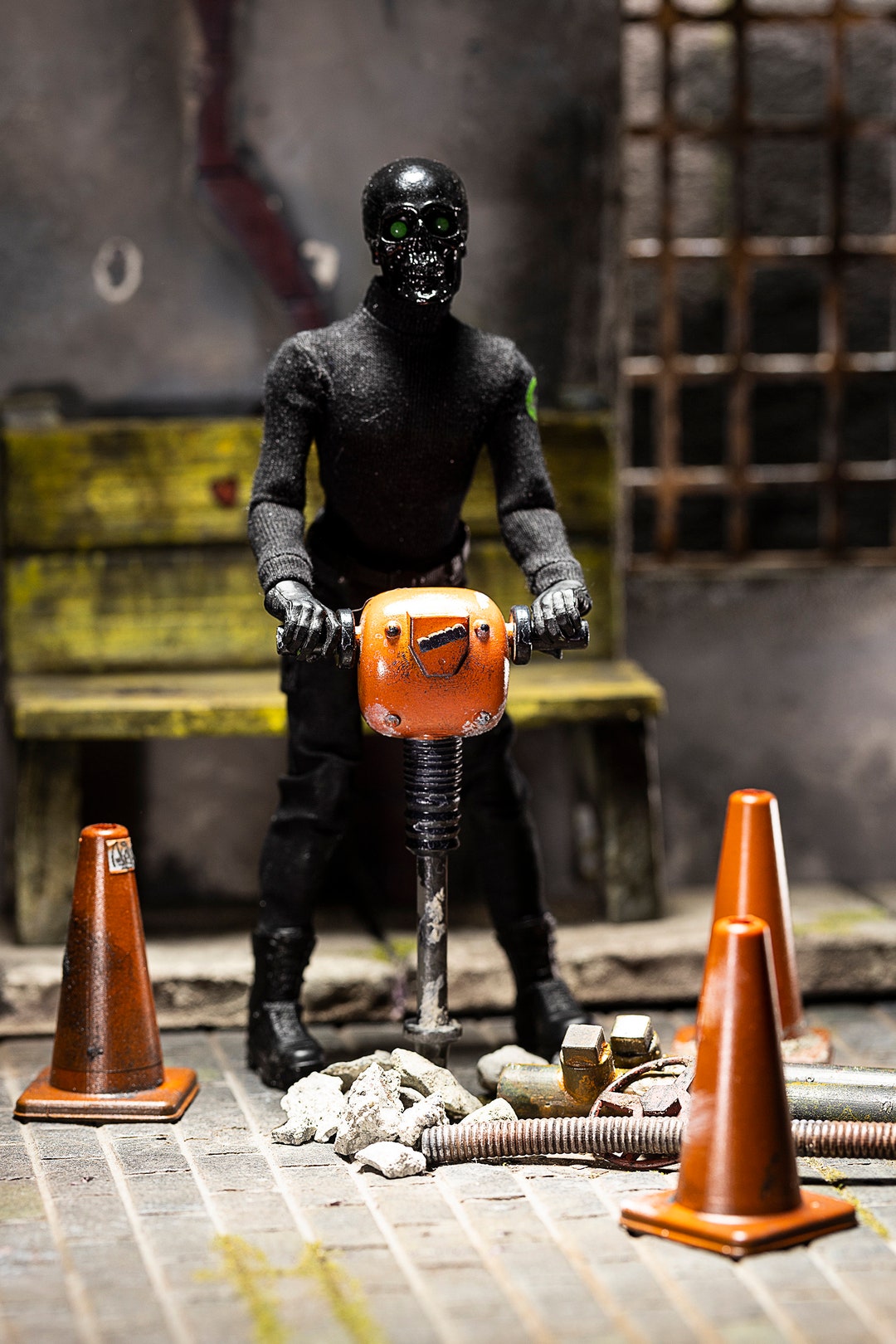 1:12 Scale Painted Miniature Jack Hammer Demo Hammer Detailed Miniature ...