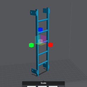 1:12 Scale Detailed Digital STL File Industrial Style Steel Ladder Fire ...