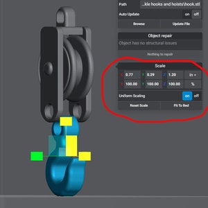STL DIGITAL File Miniature Hoist Hook Tackle Rigging Dock Prop. Pulley ...