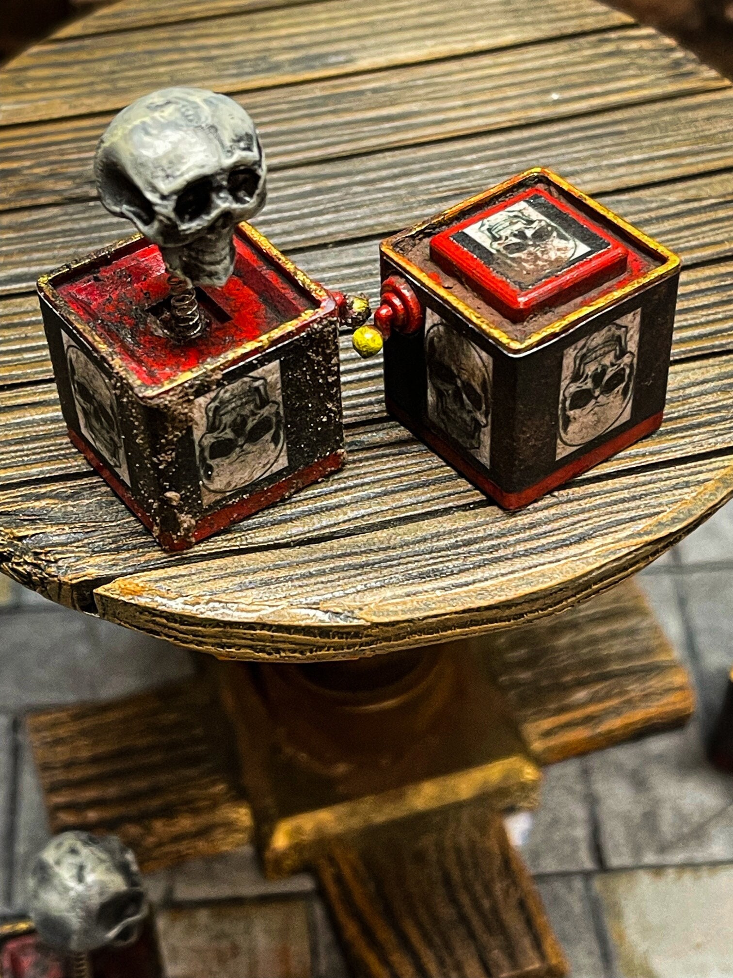 1:12 Scale Miniature Creepy Jack in the Box Set. Diorama - Etsy