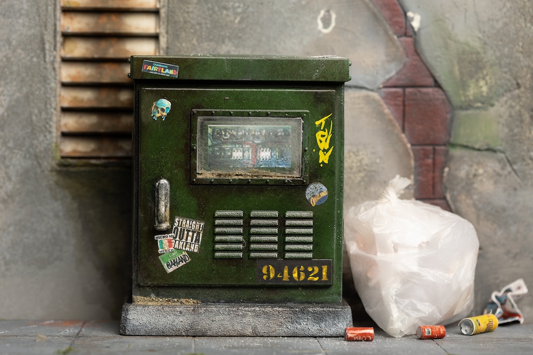 1:12 Scale Digital STL Miniature Electrical Utility Box. Sidewalk Style ...