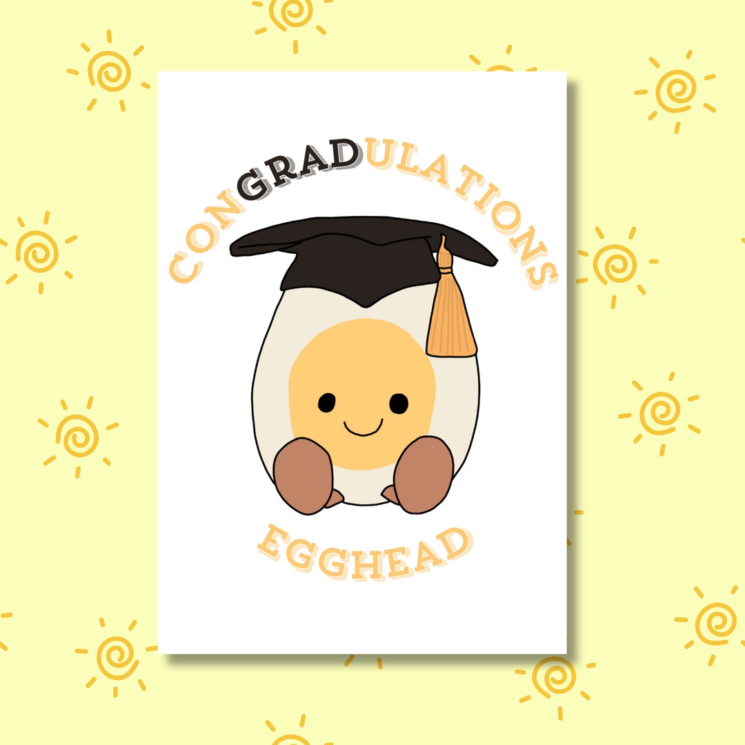 Graduation Card Congratulations Card Egg Cuddly Toy Card Fairy Core ...