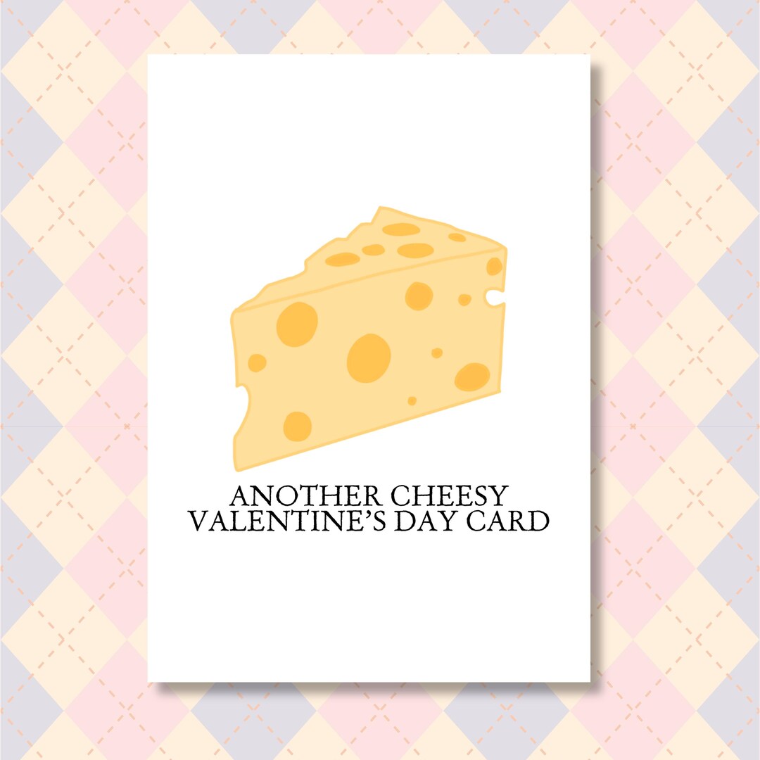 Another Cheesy Valentine's Day Card British UK Nostalgic Food Unique ...