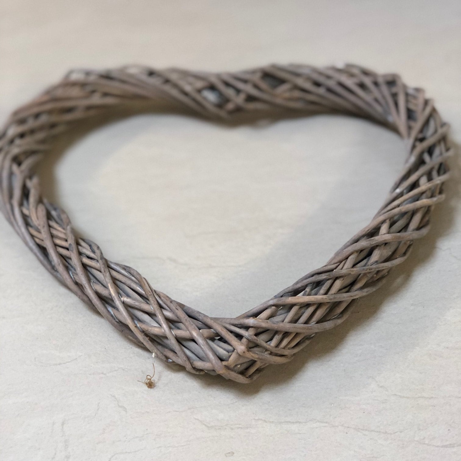 30cm Wicker Heart Shaped Wreath. Stripped Wicker Ring. Arts & | Etsy UK