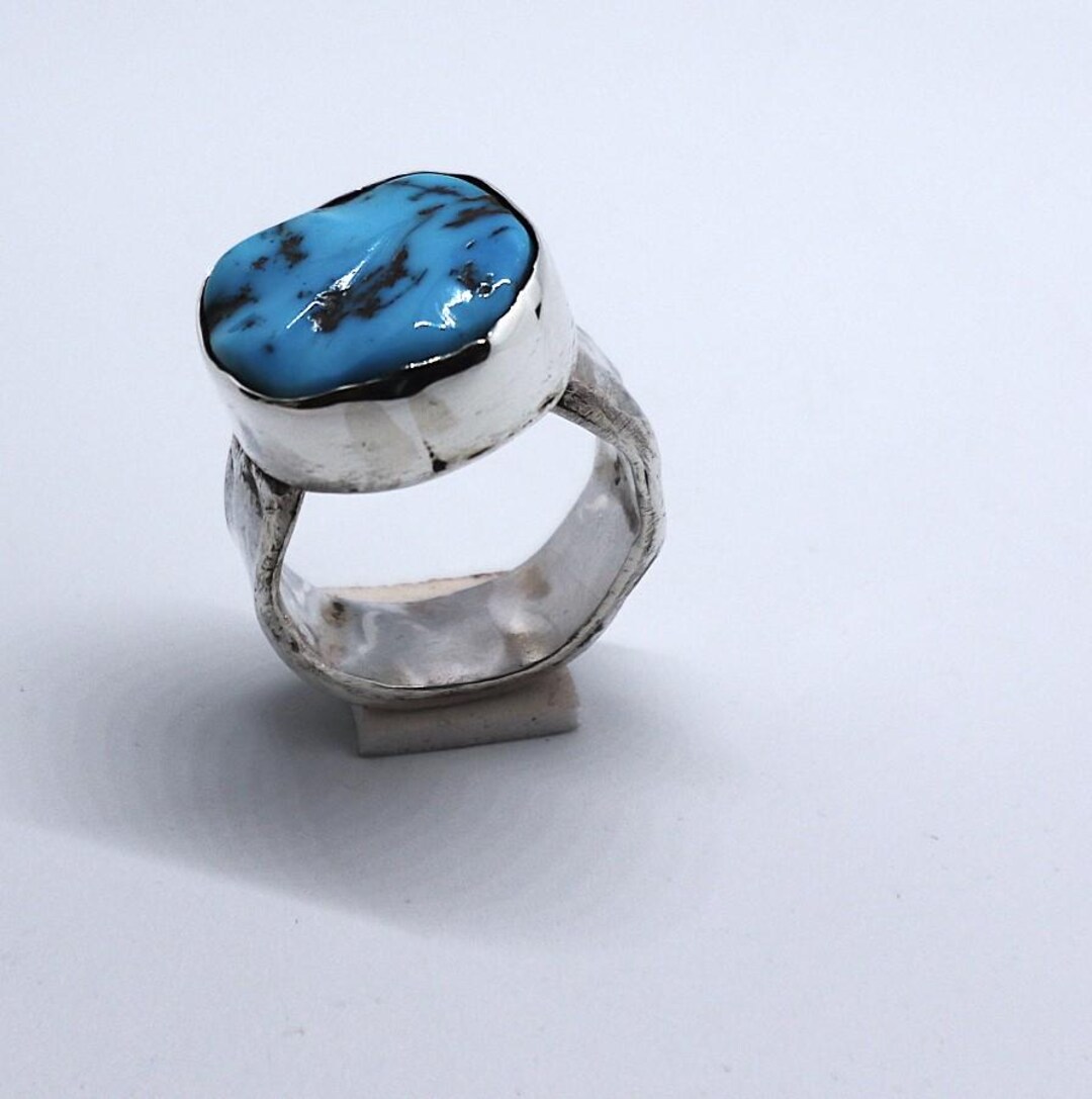 Large and Beautiful Kingman Nugget Unisex Ring - Etsy