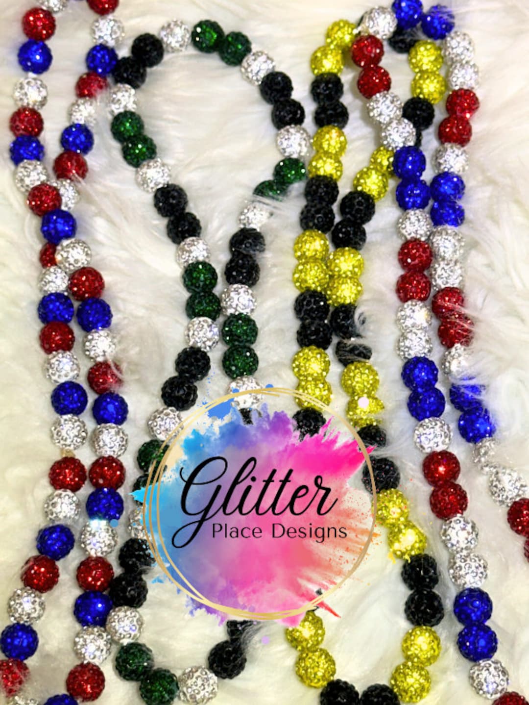 MLB Custom Rhinestone Sports Bling Beaded Necklace for Baseball ...