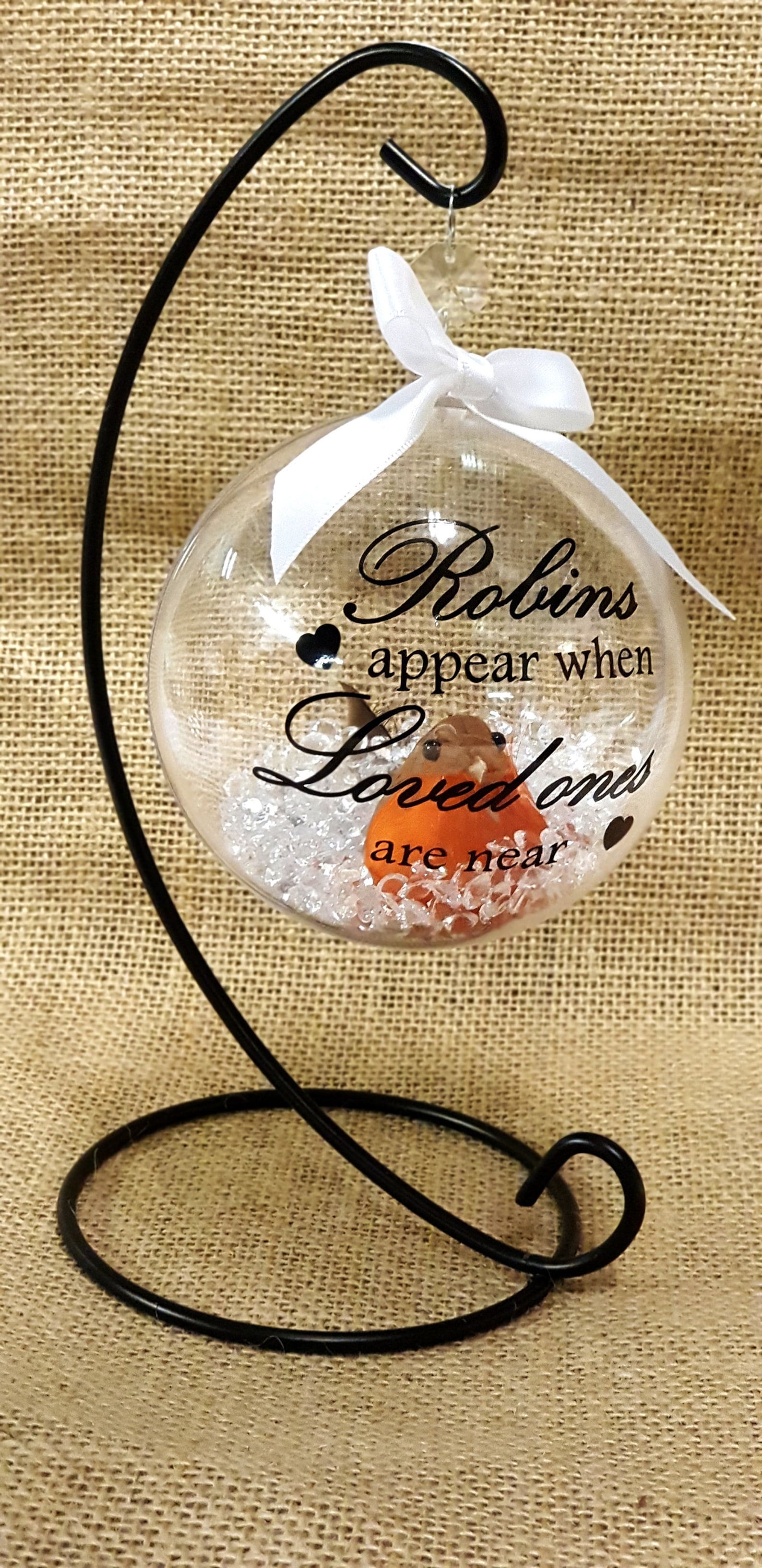 Robins Appear When Loved Ones Are Near Bauble Christmas Tree Memorial ...