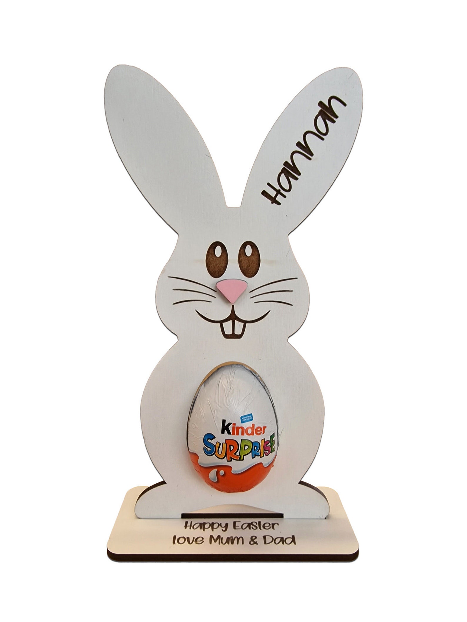 Personalised Easter Egg Creme Holder Decoration Bunny Treat | Etsy