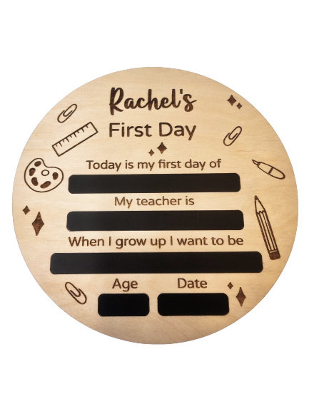 Personalised Starting School Sign, First Day of School Photo Prop Board ...