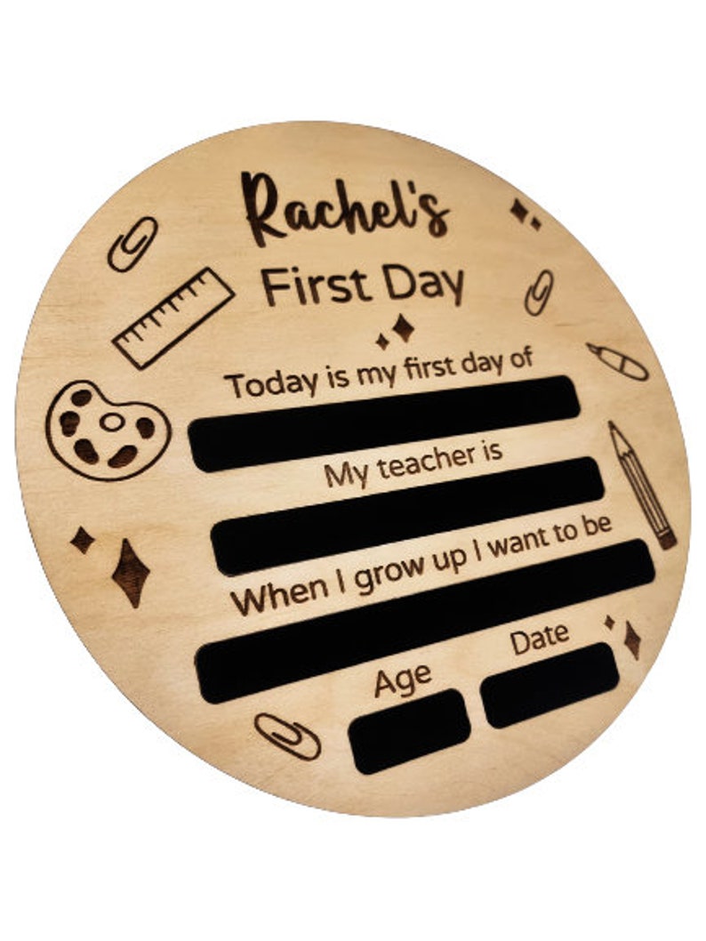 Personalised Starting School Sign, First Day of School Photo Prop Board ...
