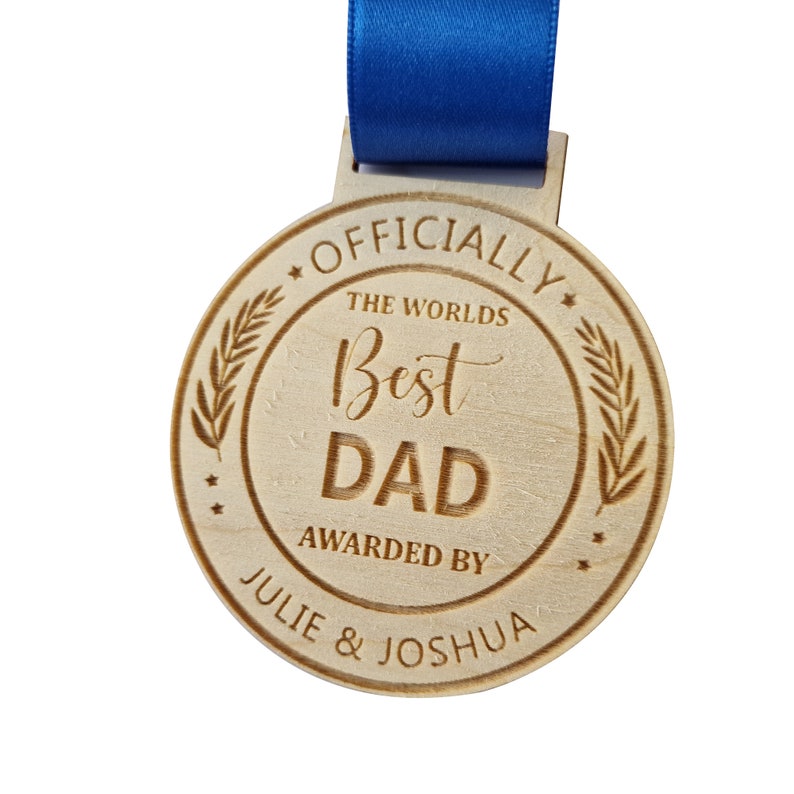 Personalised Officially the Best Daddy Dad Round Wooden - Etsy