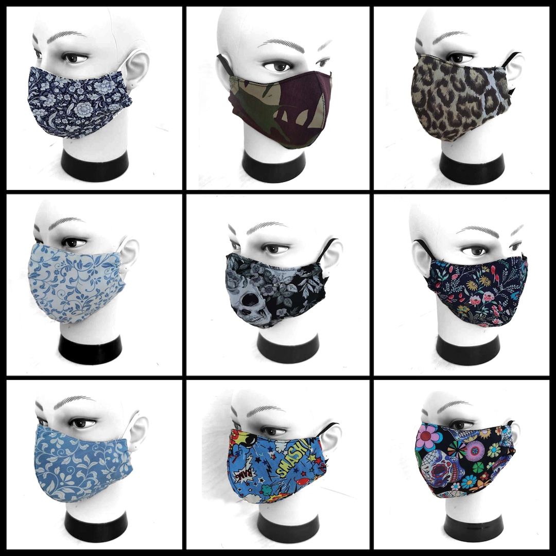 Face Mask With Filter Pocket, Face Mask Washable, Unisex Reusable Face ...