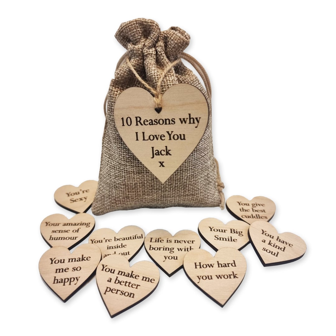 Personalised Bag of Reasons Why I Love You - Romantic Gift for Someone ...