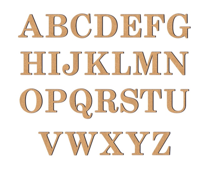 Wooden Comic Font Letters Large Small 2cm-40cm 4mm Thick Craft Extra ...