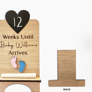 Personalised Baby Countdown Plaque, Engraved Chalk Plaque, Pregnancy ...