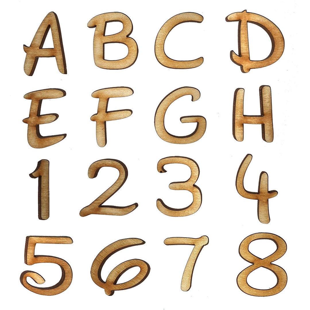 Wooden Disney Font Letters Large Small 2cm-40cm 4mm Thick Craft Extra ...
