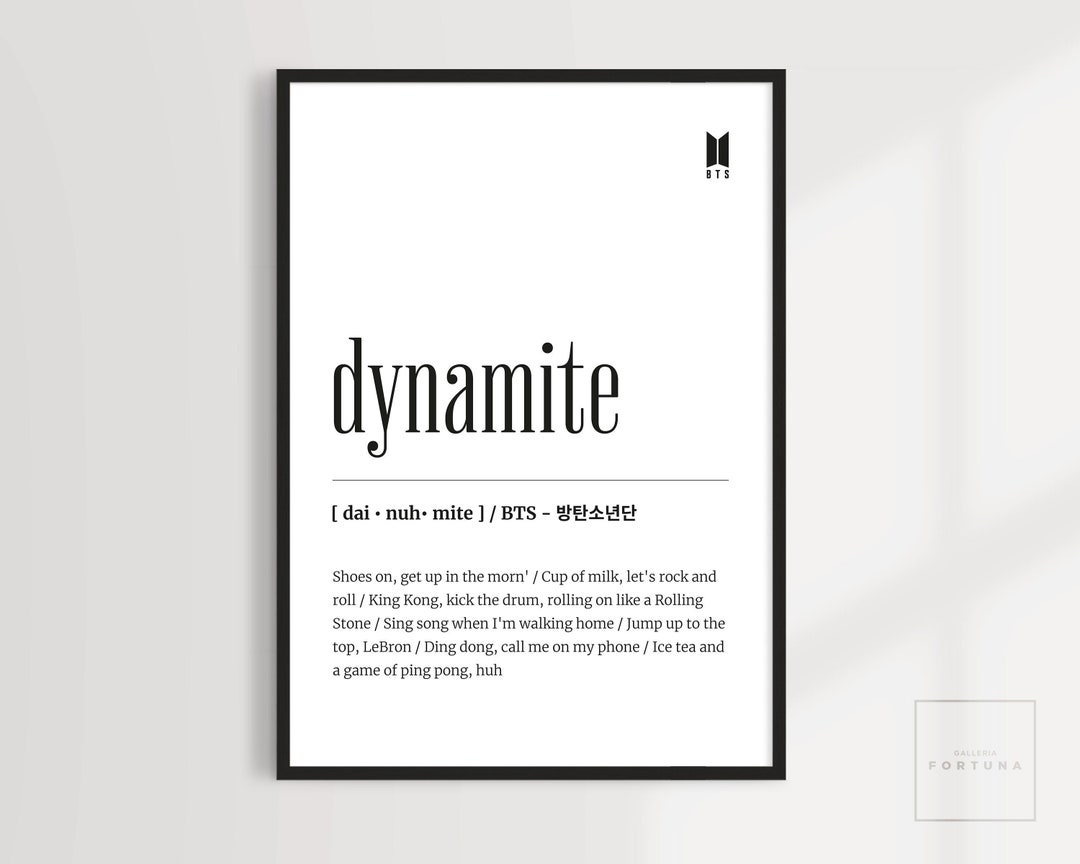 BTS Poster BTS Dynamite - Etsy