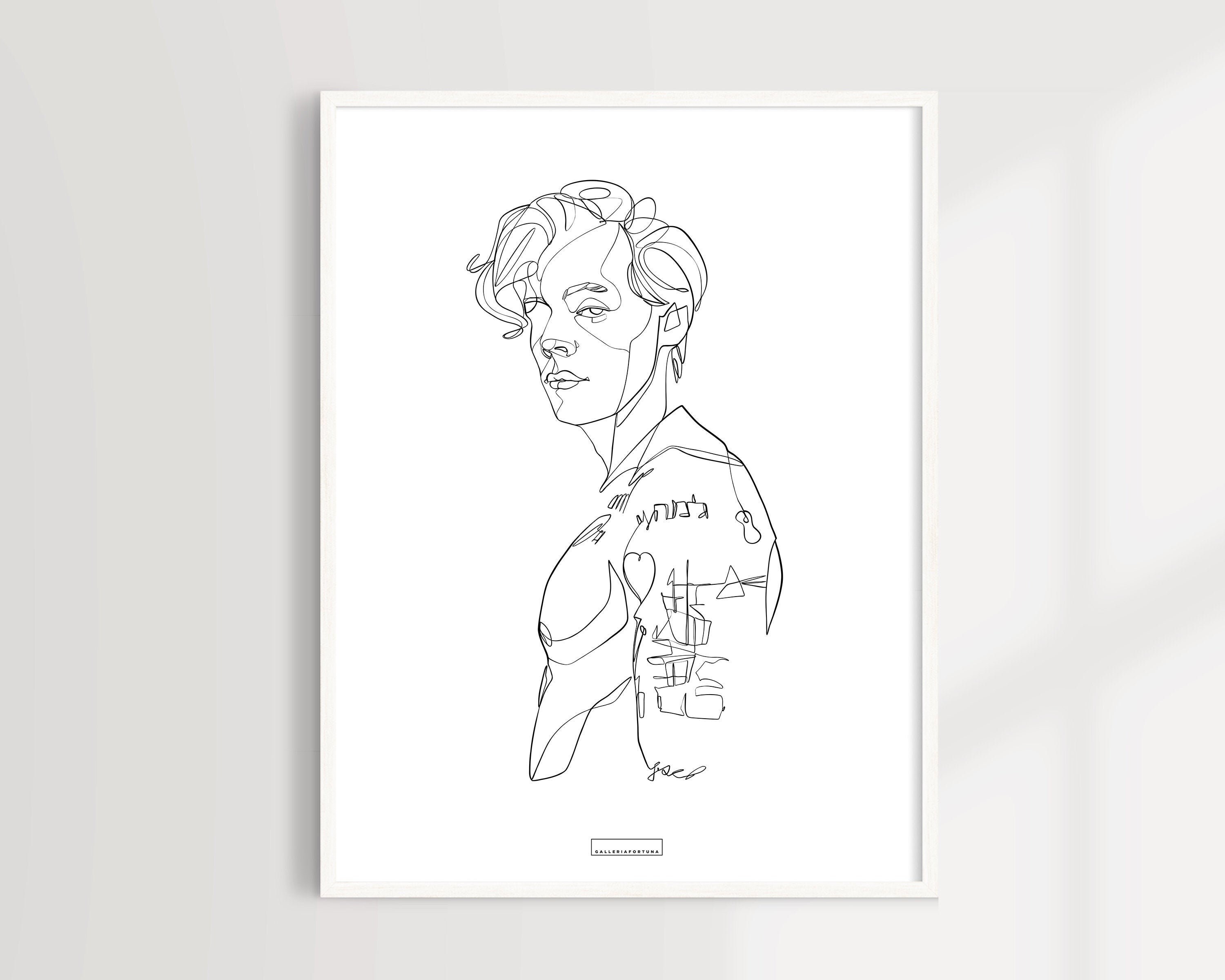 Music & Movie Posters Harry Styles Digital Art Illustration Poster ...