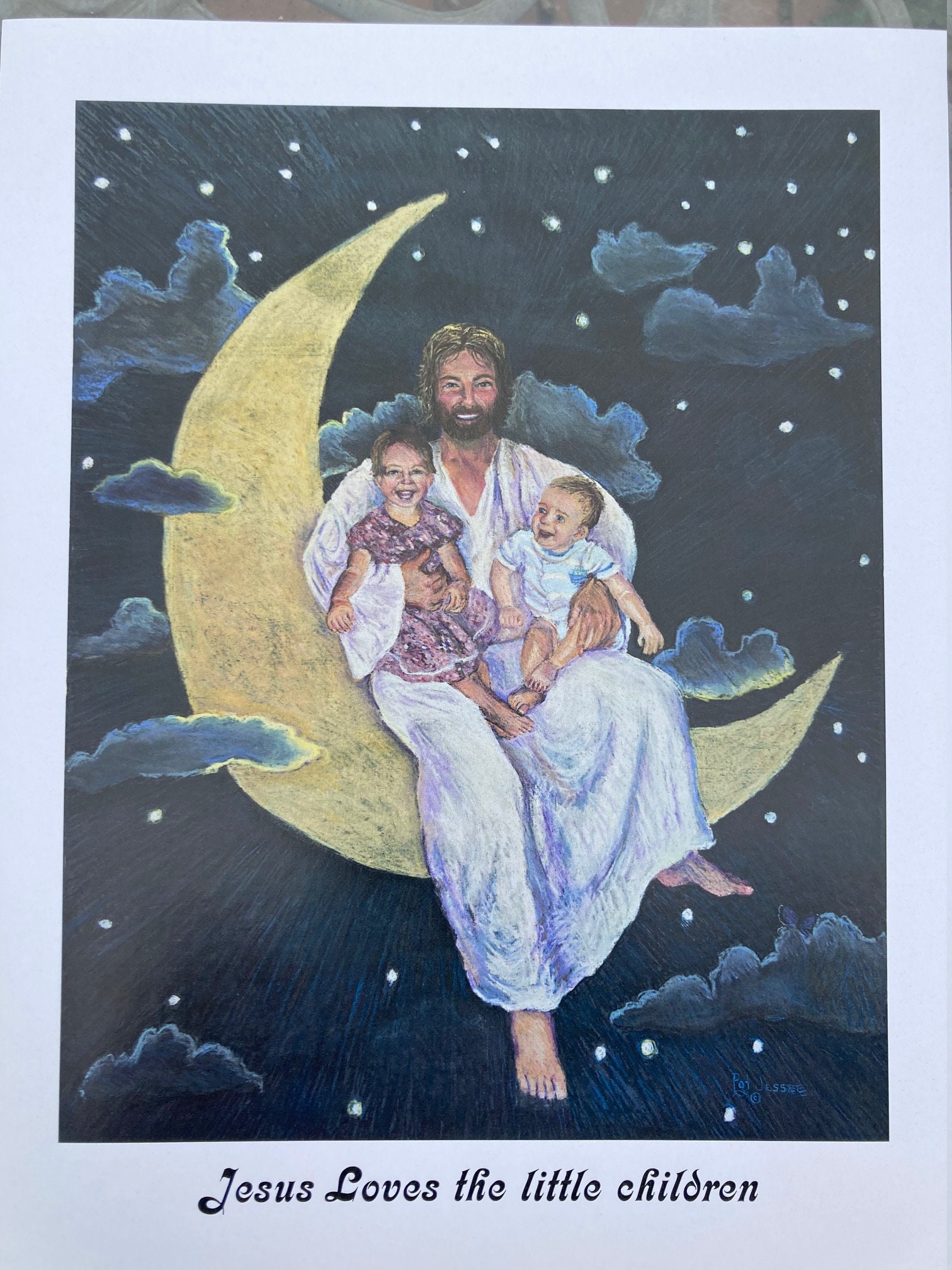Jesus and the Little Children - Etsy
