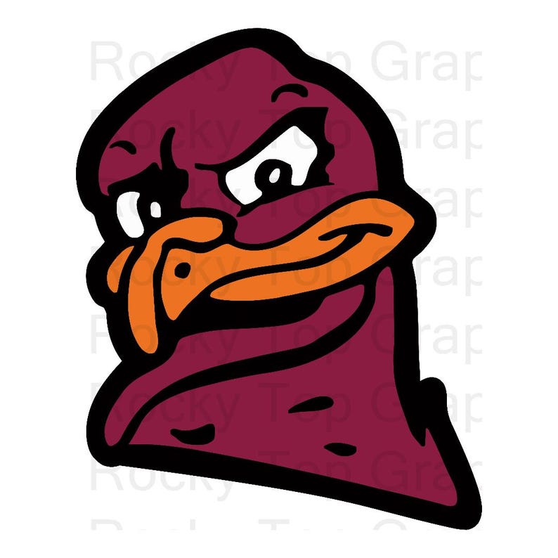 Virginia Tech Hokie Mascot Logo - Etsy
