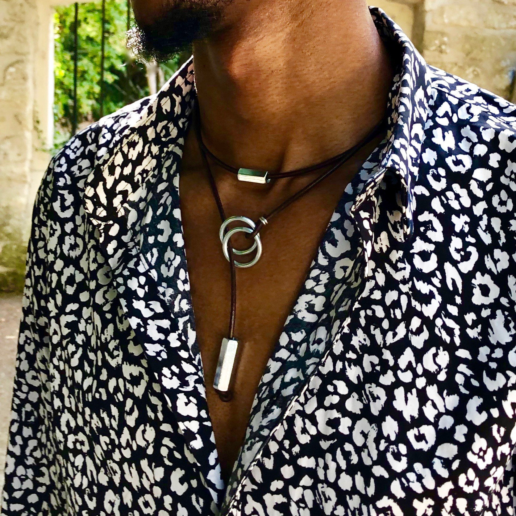 Men's Leather Necklace. Choker for Men. Modern Jewel for Him. - Etsy