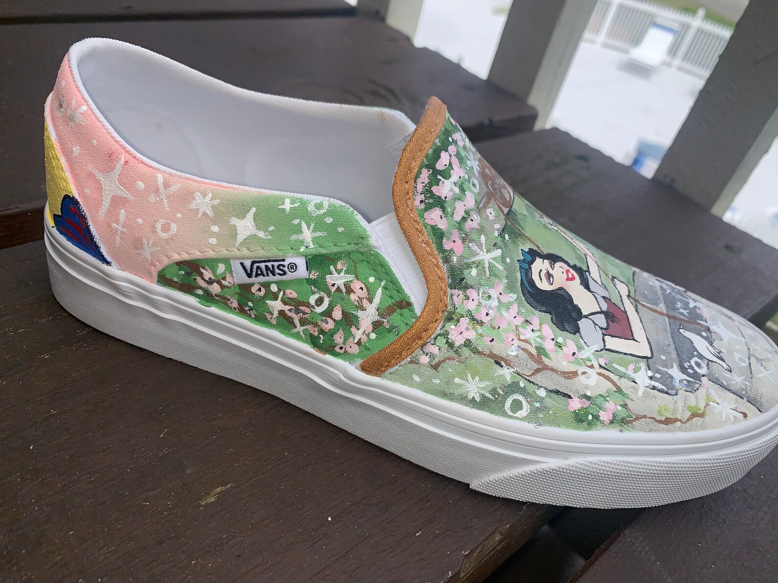Personalizado VANS Disney Princess Hecho a pedido Slip-On zapatos de ...