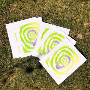 Snail and Slug Lino Prints 'eternal Slime' - Etsy