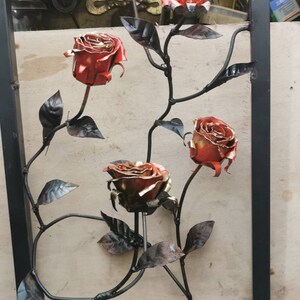 3D Metal Rose Wall Art, Metal Rose Sculpture - Etsy UK