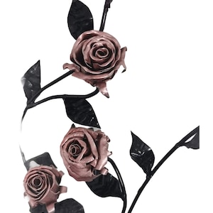 3D Metal Rose Wall Art, Metal Rose Sculpture - Etsy UK