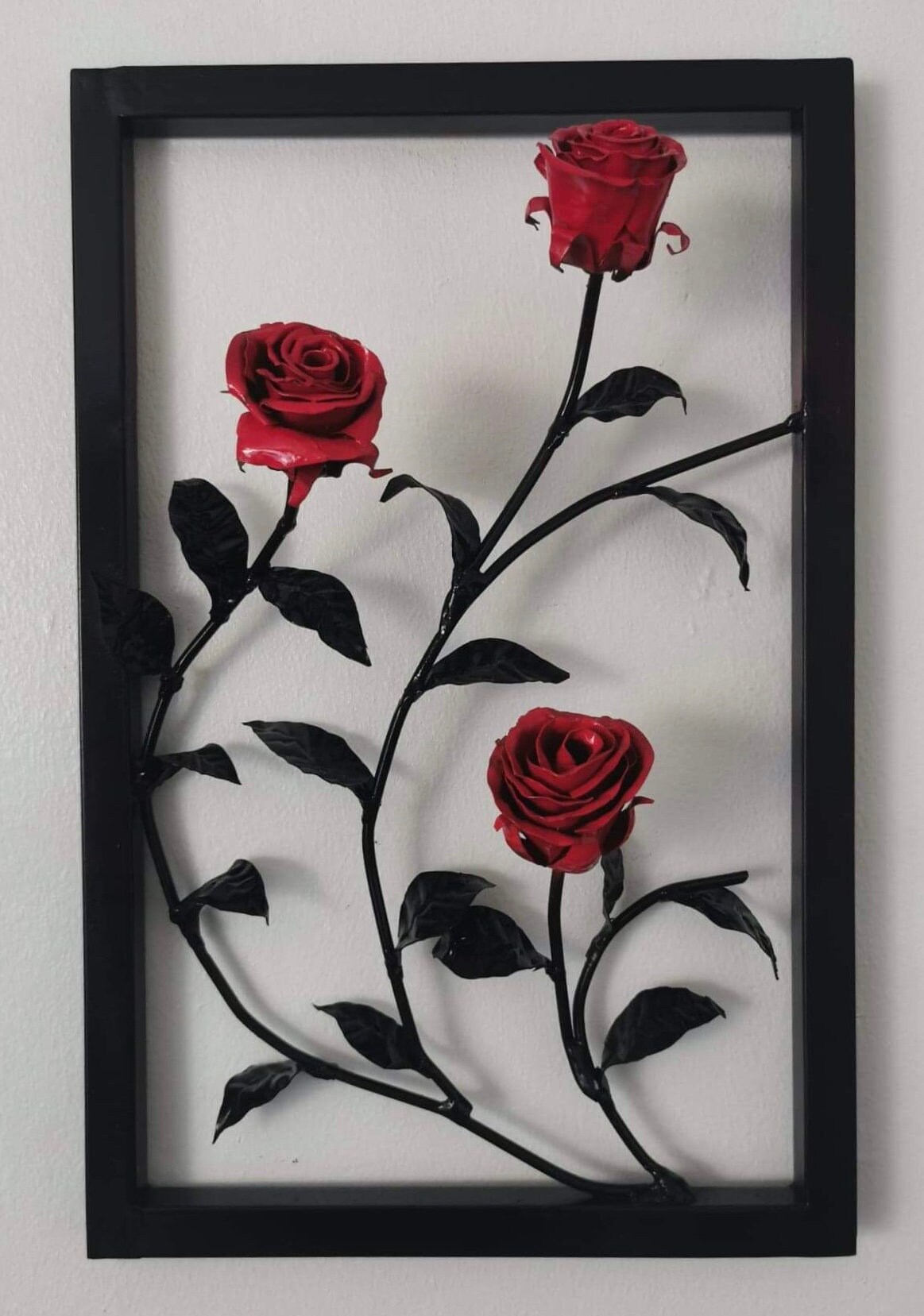 3D Metal Rose Wall Art, Metal Rose Sculpture - Etsy UK