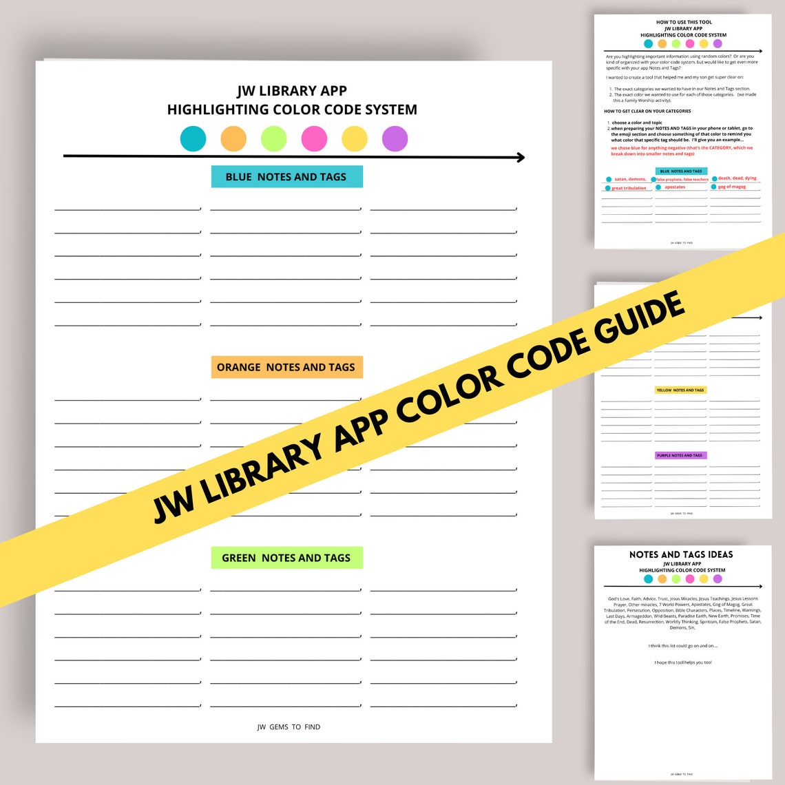 JW Library App, JW App Highlight Colors, JW Organize Highlighting ...