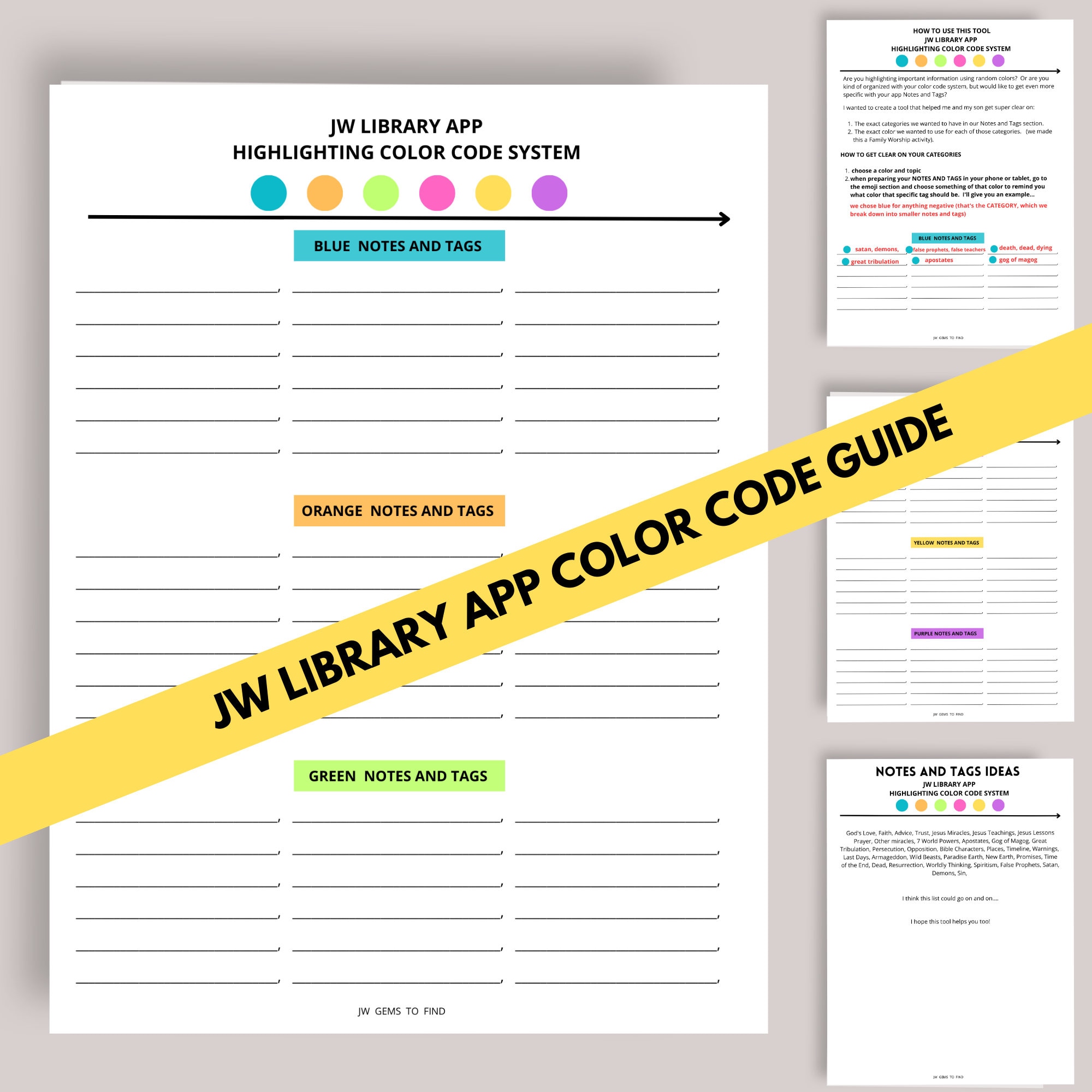 JW Library App, JW App Highlight Colors, JW Organize Highlighting ...