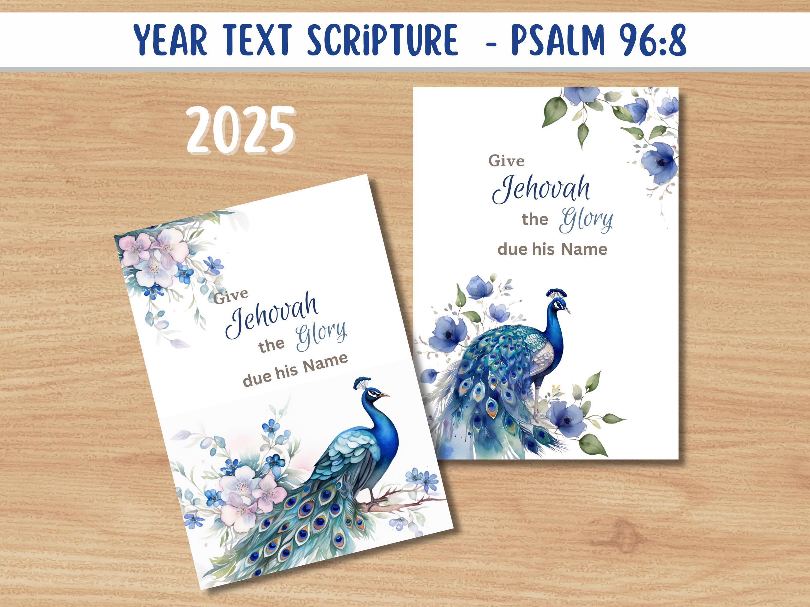 JW Year Text 2025 JW, Psalm 96:8, Bible Verse Card, Scripture Card ...