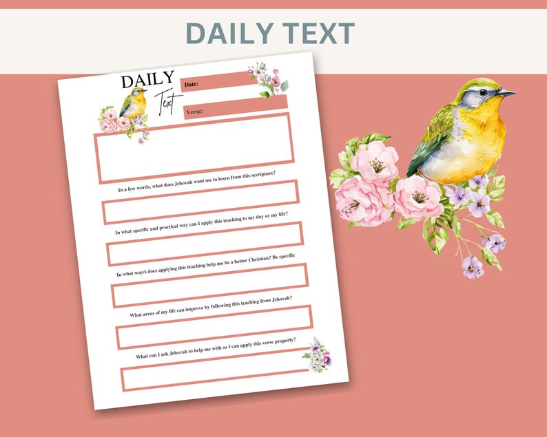 JW Daily Text Daily Scripture Reading Questions for Reflection ...