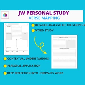 JW Bible Reading, JW Personal Study, Verse Study, Verse Mapping ...